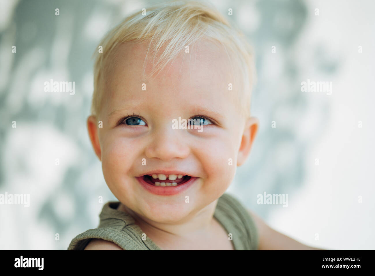 Health care for happy child. Smile of little boy. Health is real beauty ...