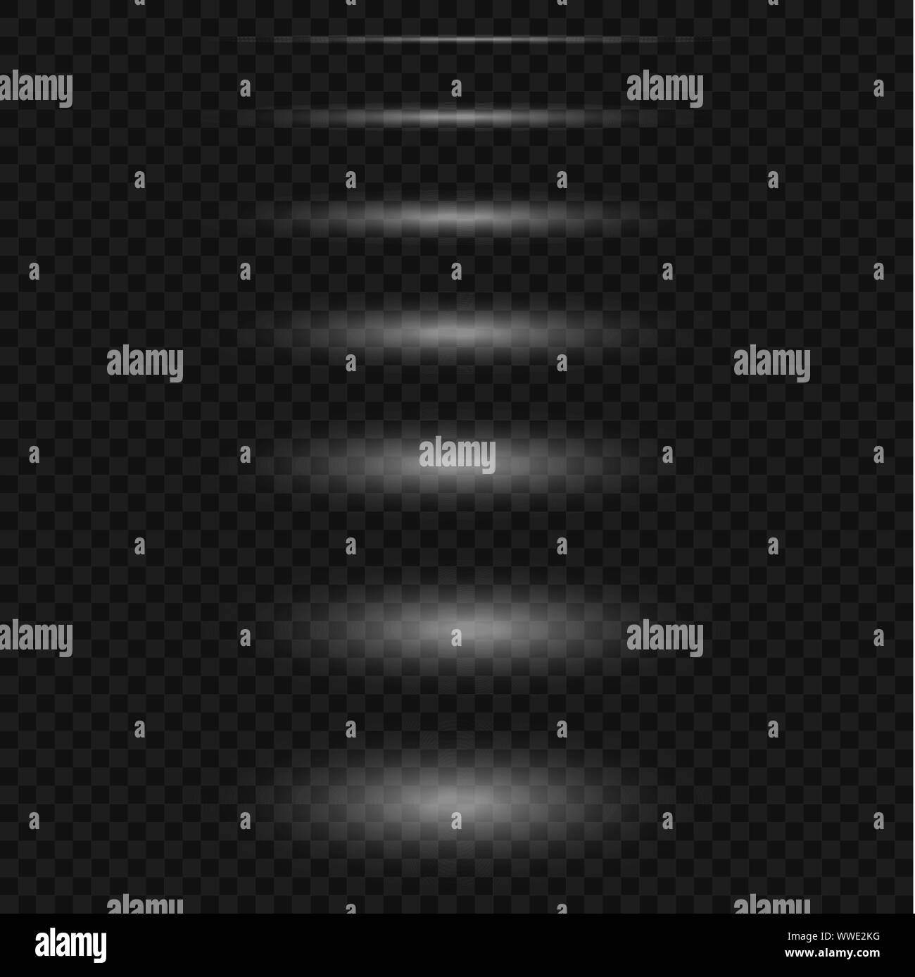 set of realistic vector lights isolated on black background Stock ...