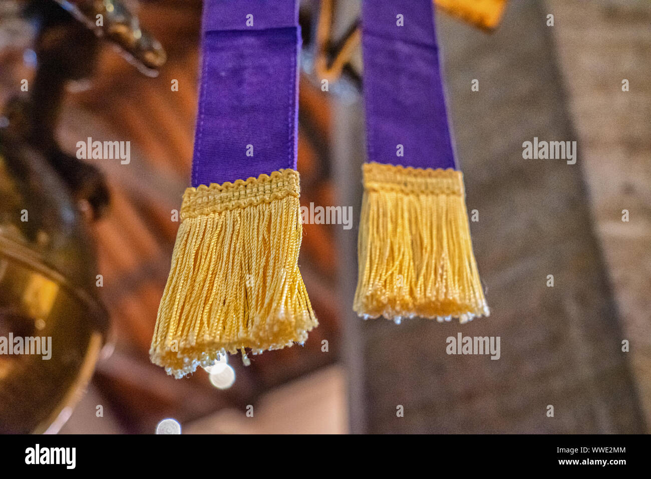 church lectern bible mark ribbon Stock Photo - Alamy