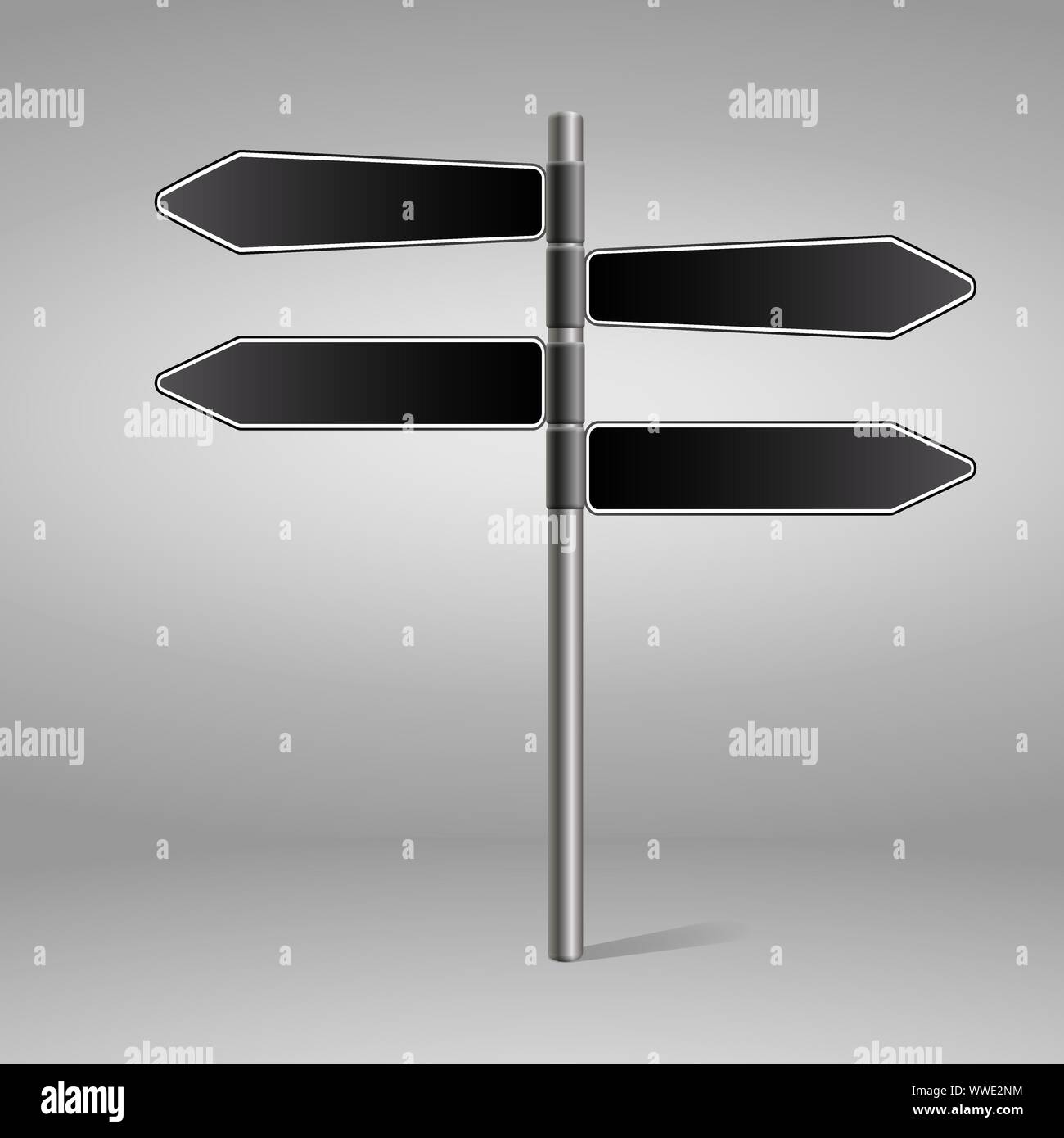 Blank traffic road sign on white . Template for your design Stock ...