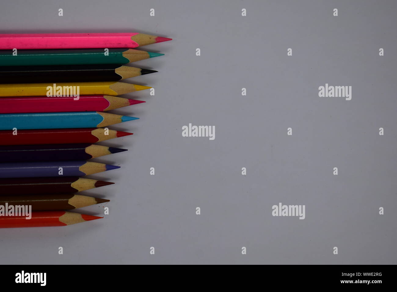 Beautiful colour pencil design Stock Photo - Alamy