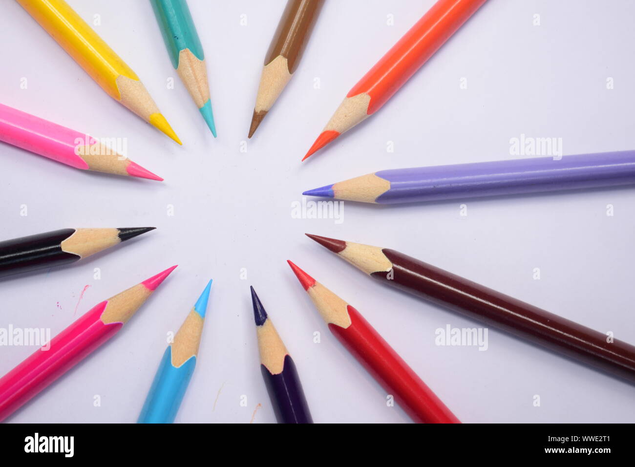 Beautiful color pencil design Stock Photo - Alamy