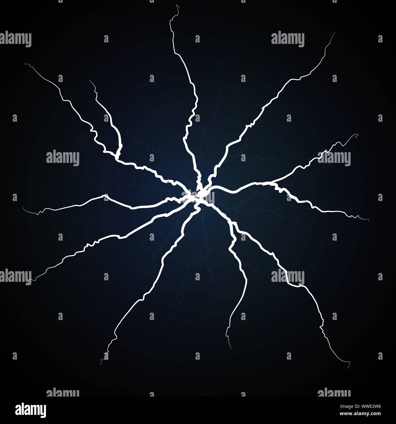 Electric flash of lightning. light thunder . Template for your design ...