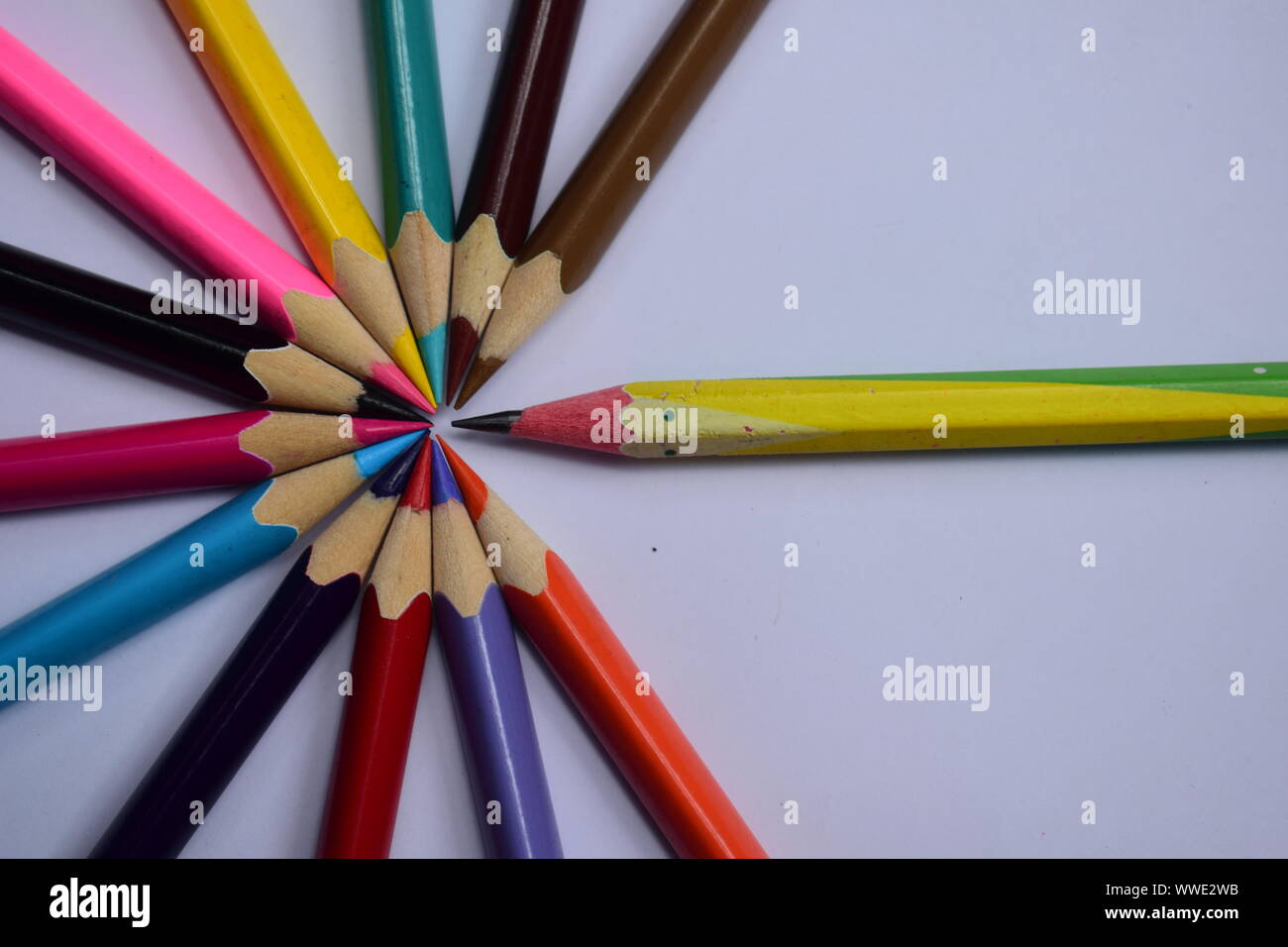Beautiful color pencil design Stock Photo - Alamy