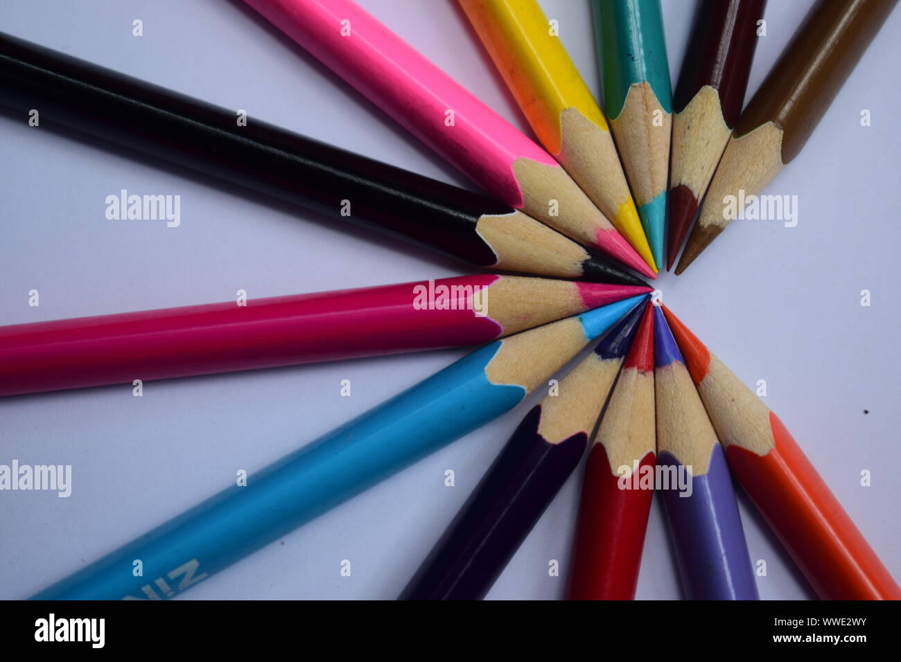 Beautiful color pencil design Stock Photo - Alamy