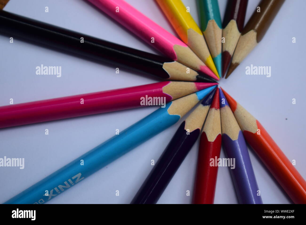 Beautiful color pencil design Stock Photo - Alamy