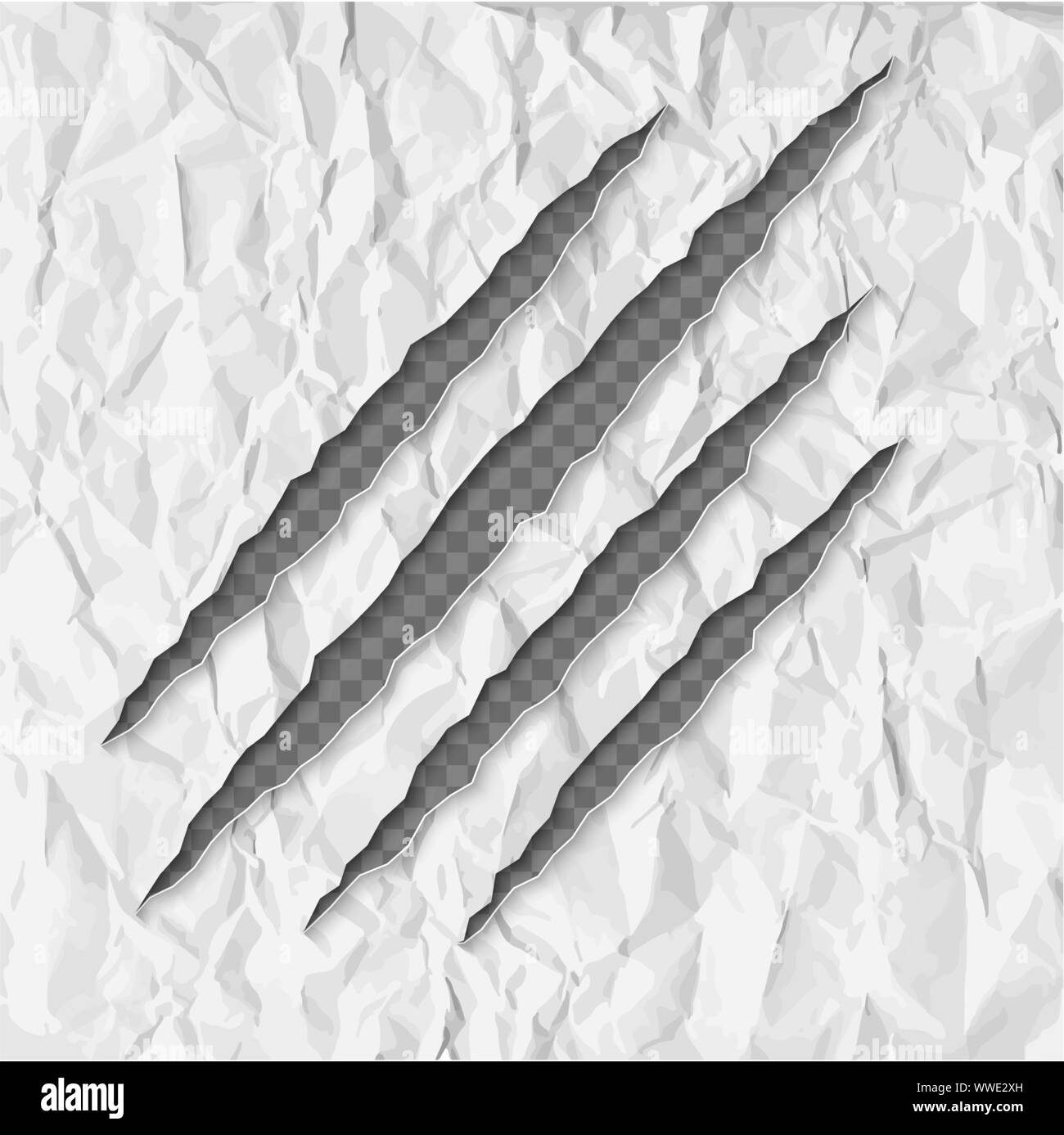 Claws scratches with shadows. vector isolated . Template for your ...