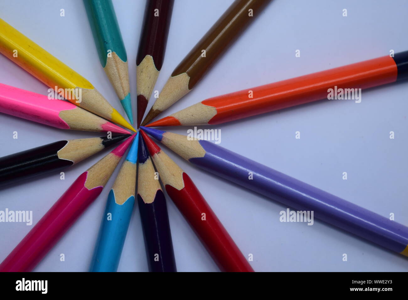 Beautiful color pencil design Stock Photo - Alamy