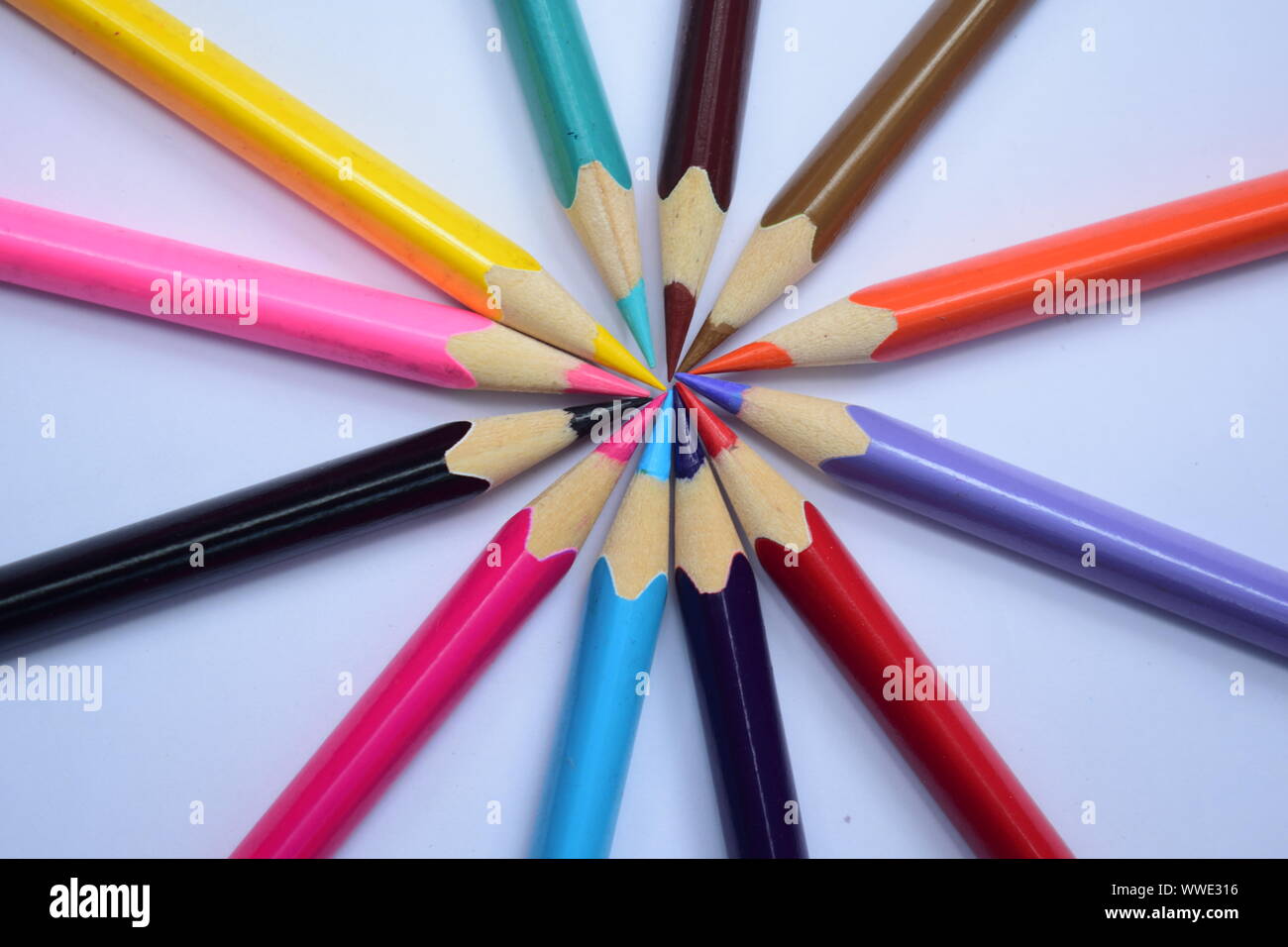 Beautiful color pencil design Stock Photo - Alamy