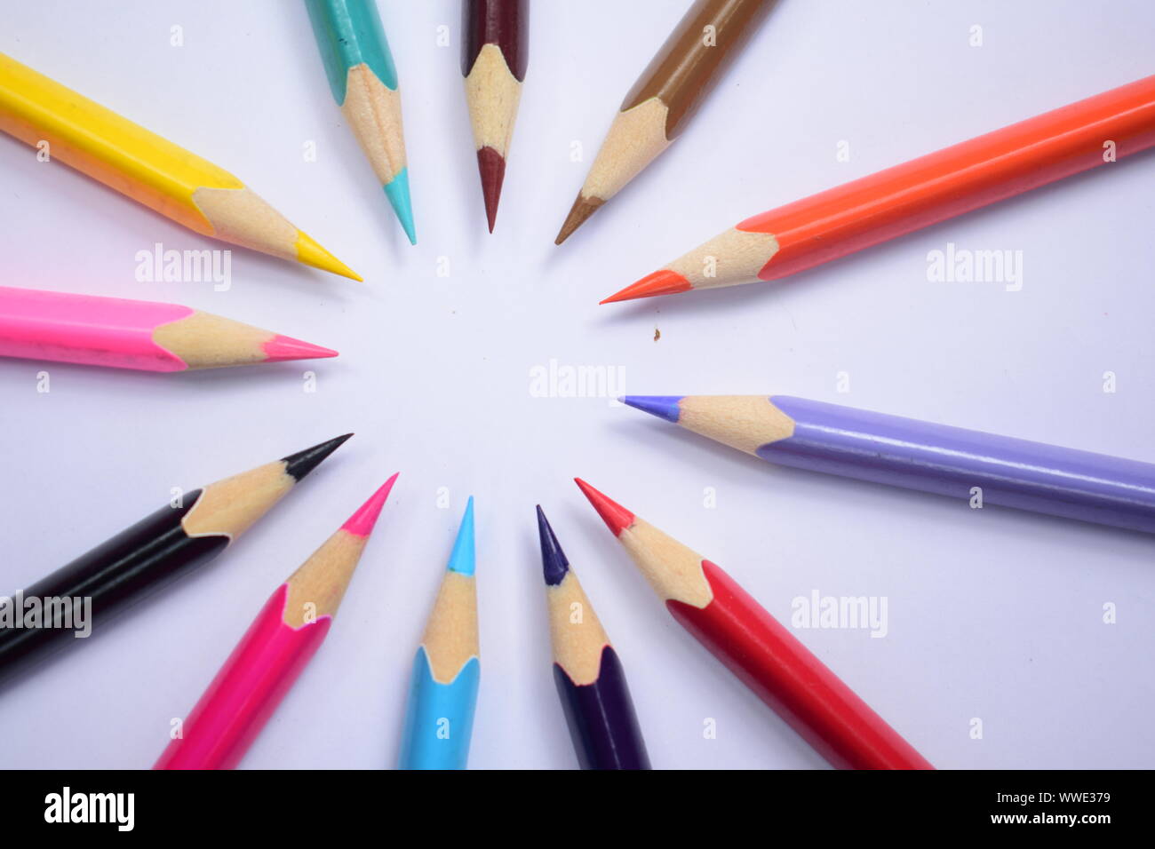 Beautiful color pencil design Stock Photo - Alamy