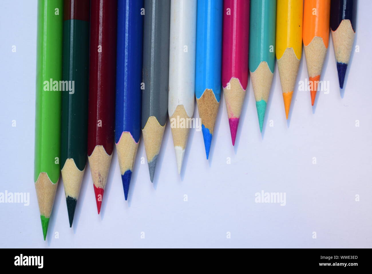 Beautiful colour pencil design Stock Photo - Alamy