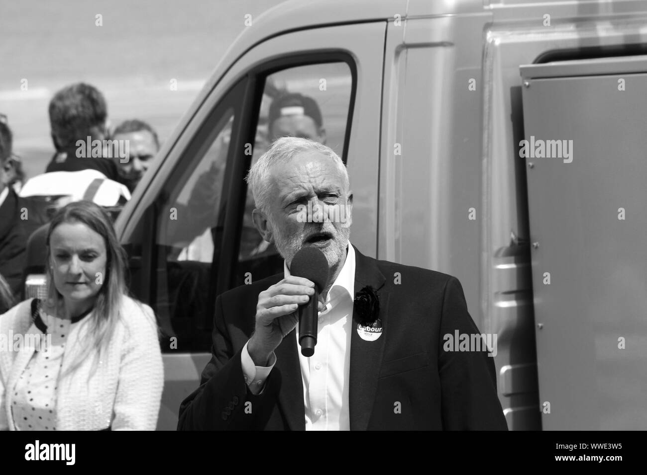 Corbyn and the labour party Black and White Stock Photos & Images - Alamy