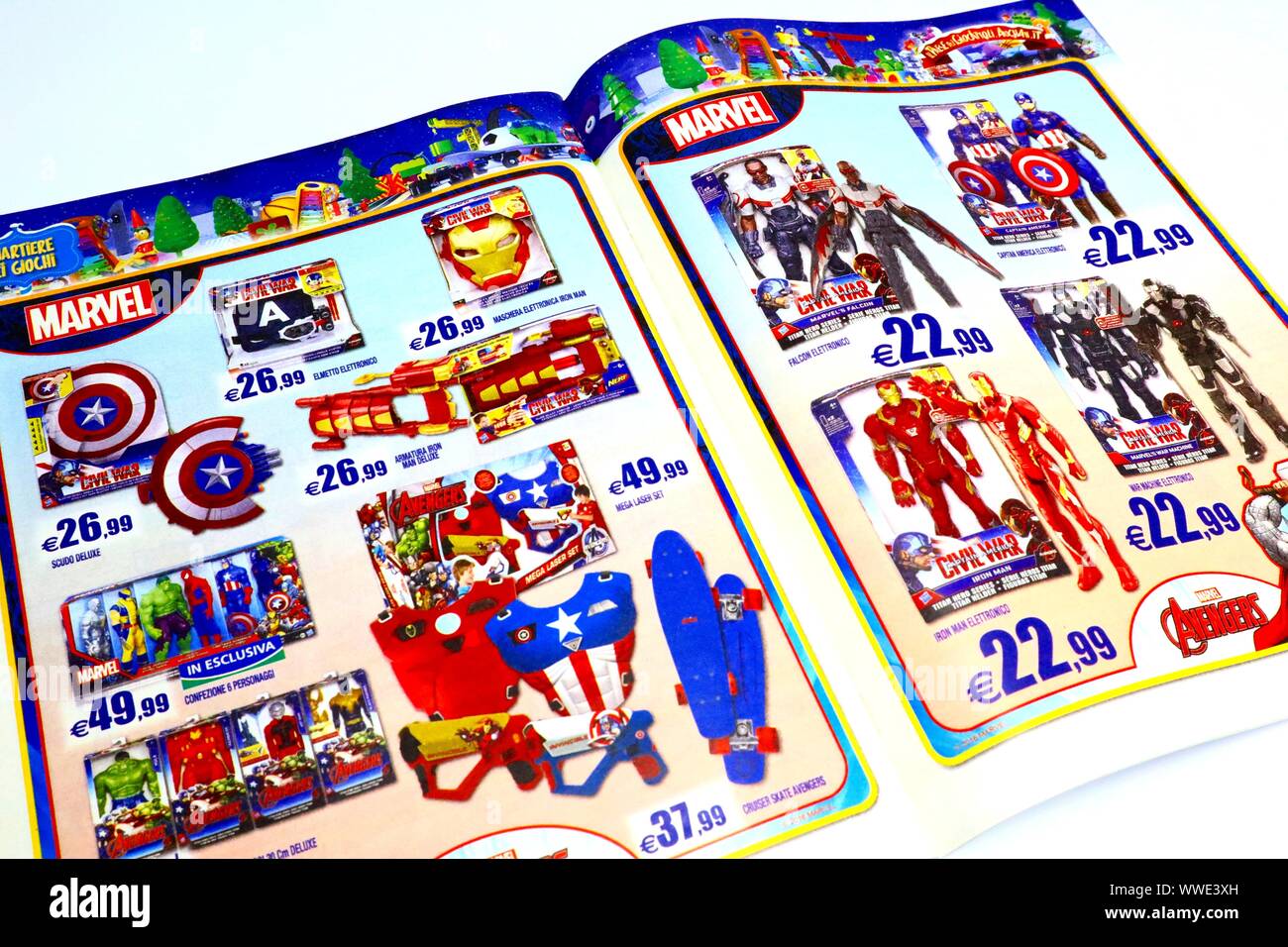 View of a Toy Catalogue Sale Stock Photo - Alamy