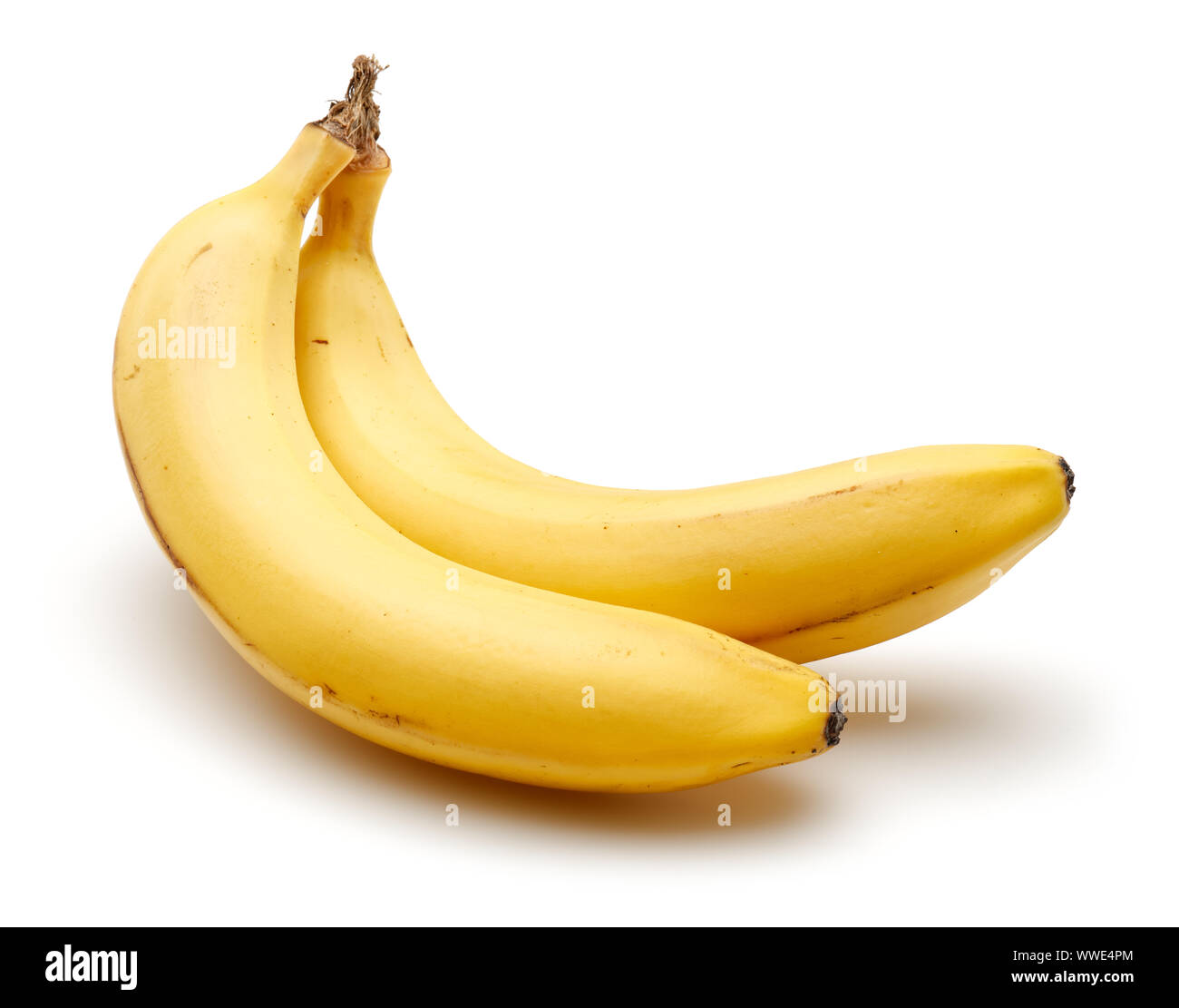 Fresh ripe bananas isolated on white background Stock Photo - Alamy