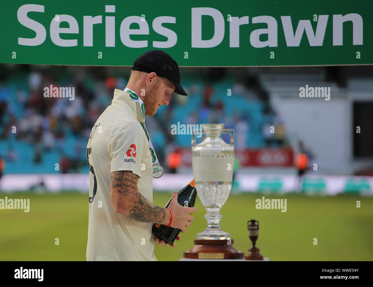 London, UK. 15th Sep, 2019. England player of the tournament Ben Stokes ...
