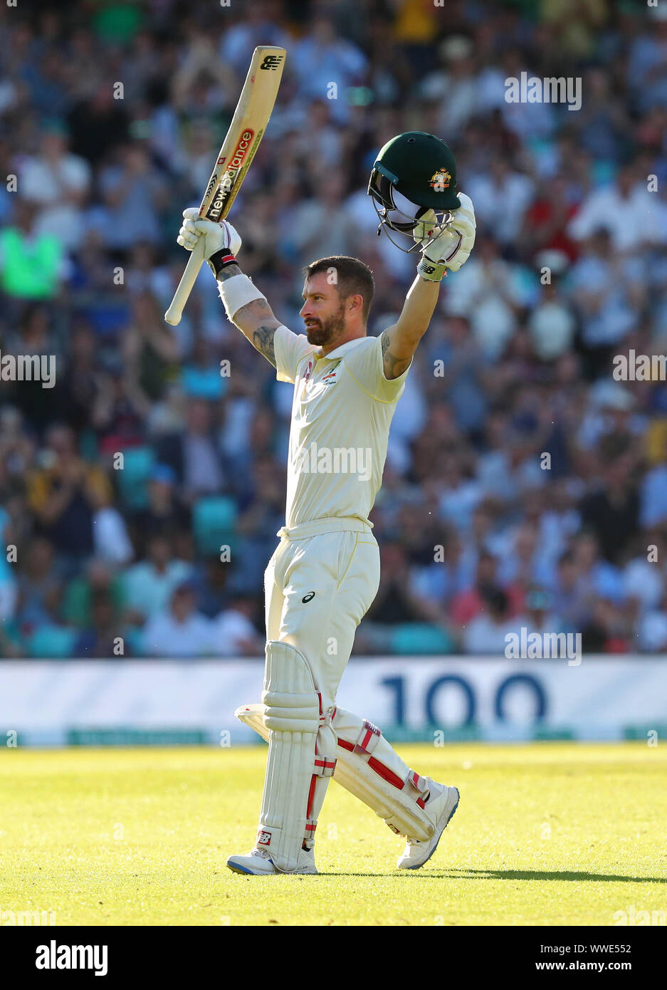 London, UK. 15th Sep, 2019. Matthew Wade of Australia celebrates ...