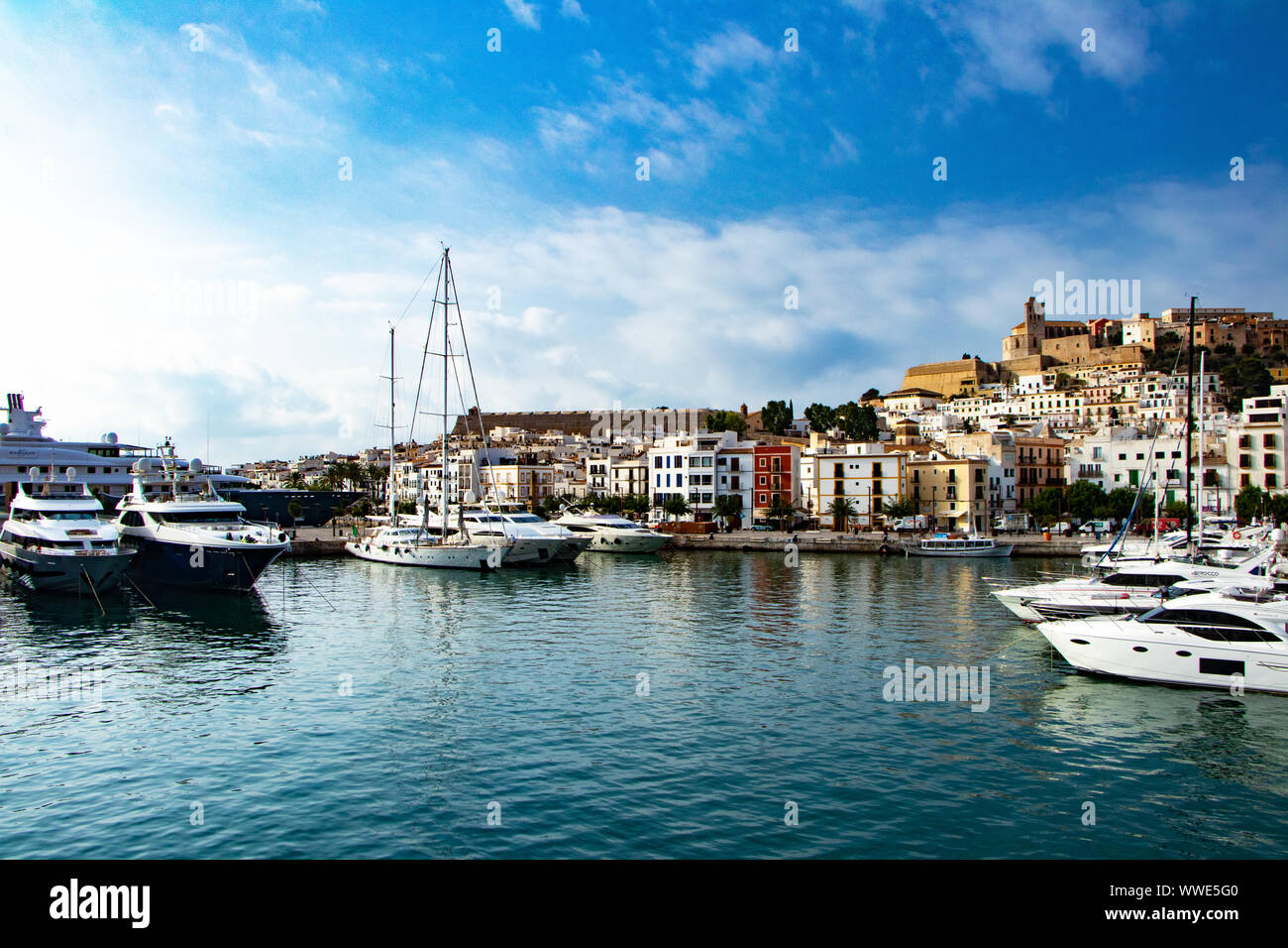 The port Ibiza from Island Ibiza Stock Photo - Alamy