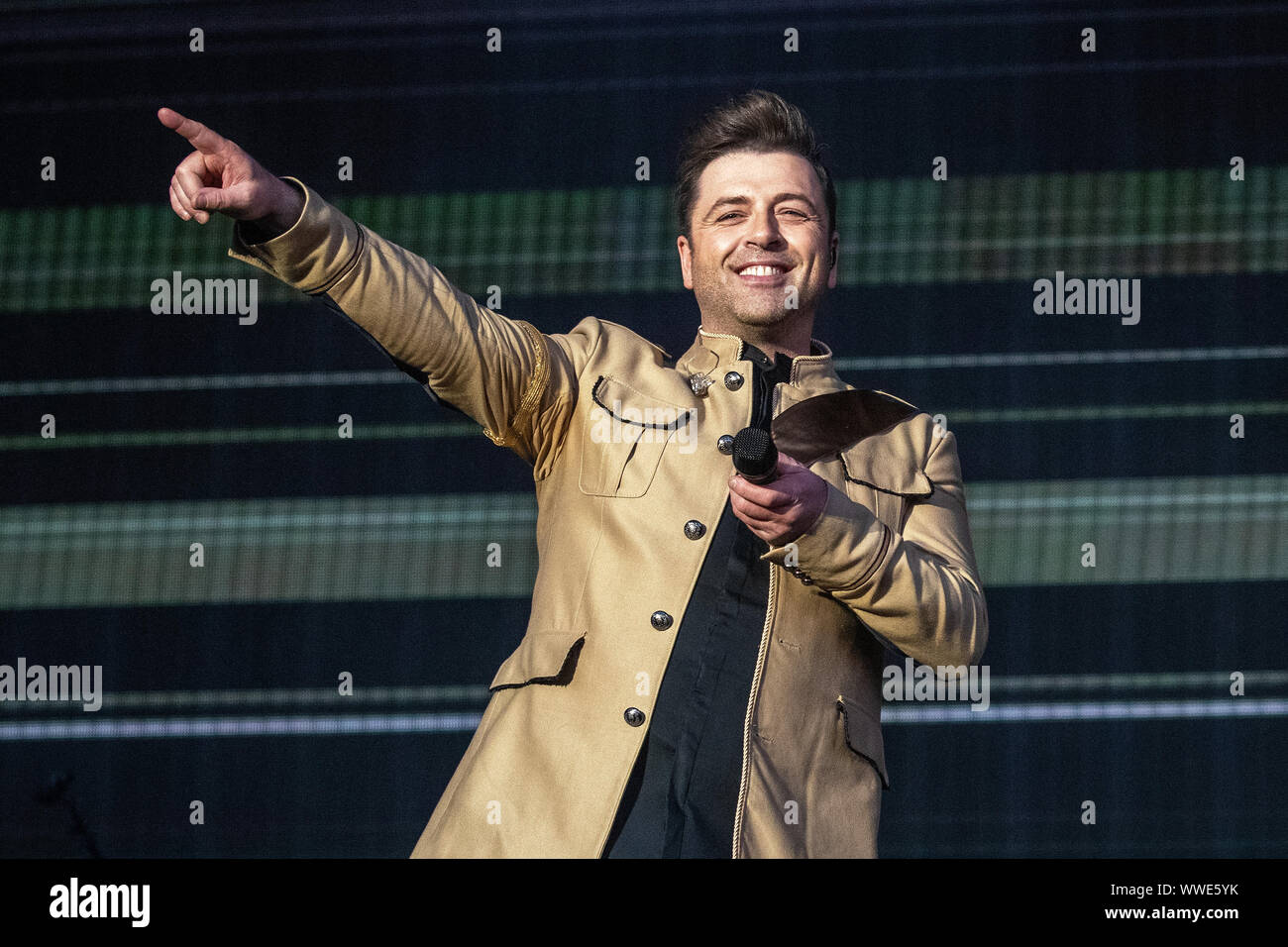 London, UK. 15 Sep 2019. Markus Feehily of Westlife performing at Radio ...