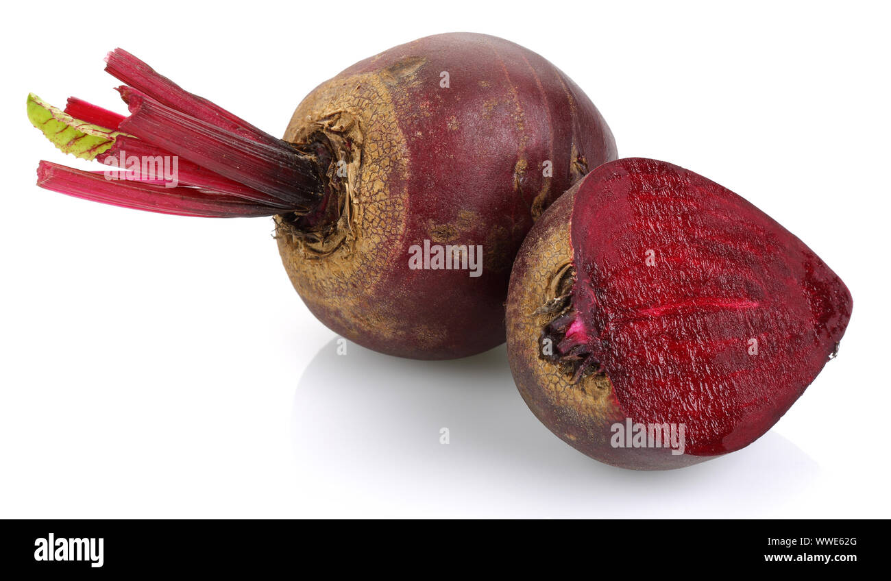 Fresh red beets isolated on white background Stock Photo - Alamy