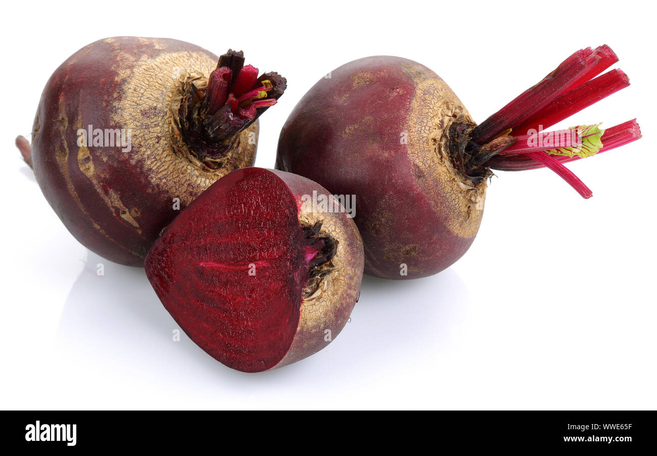 Fresh red beets isolated on white background Stock Photo - Alamy