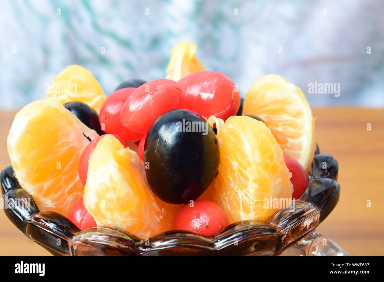 Beautiful coloured tasty natural fruits Stock Photo - Alamy