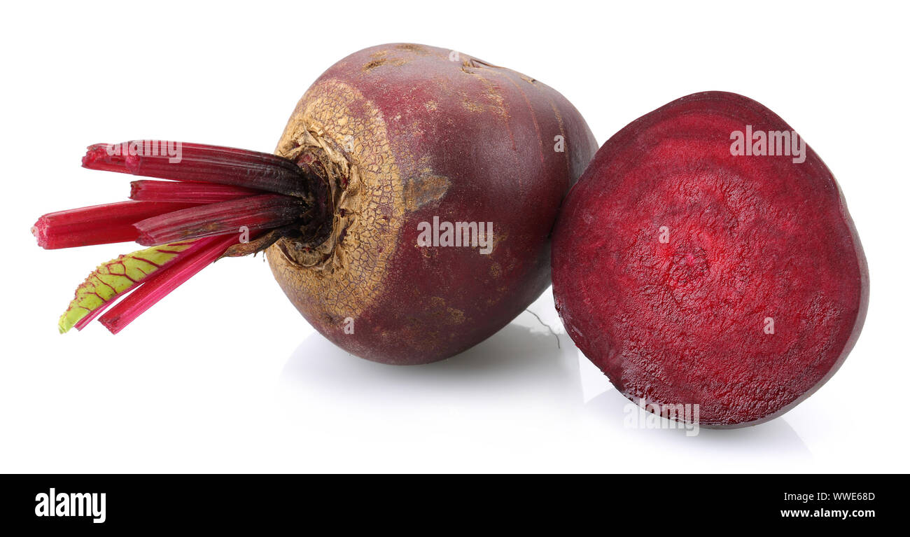 Fresh red beets isolated on white background Stock Photo - Alamy