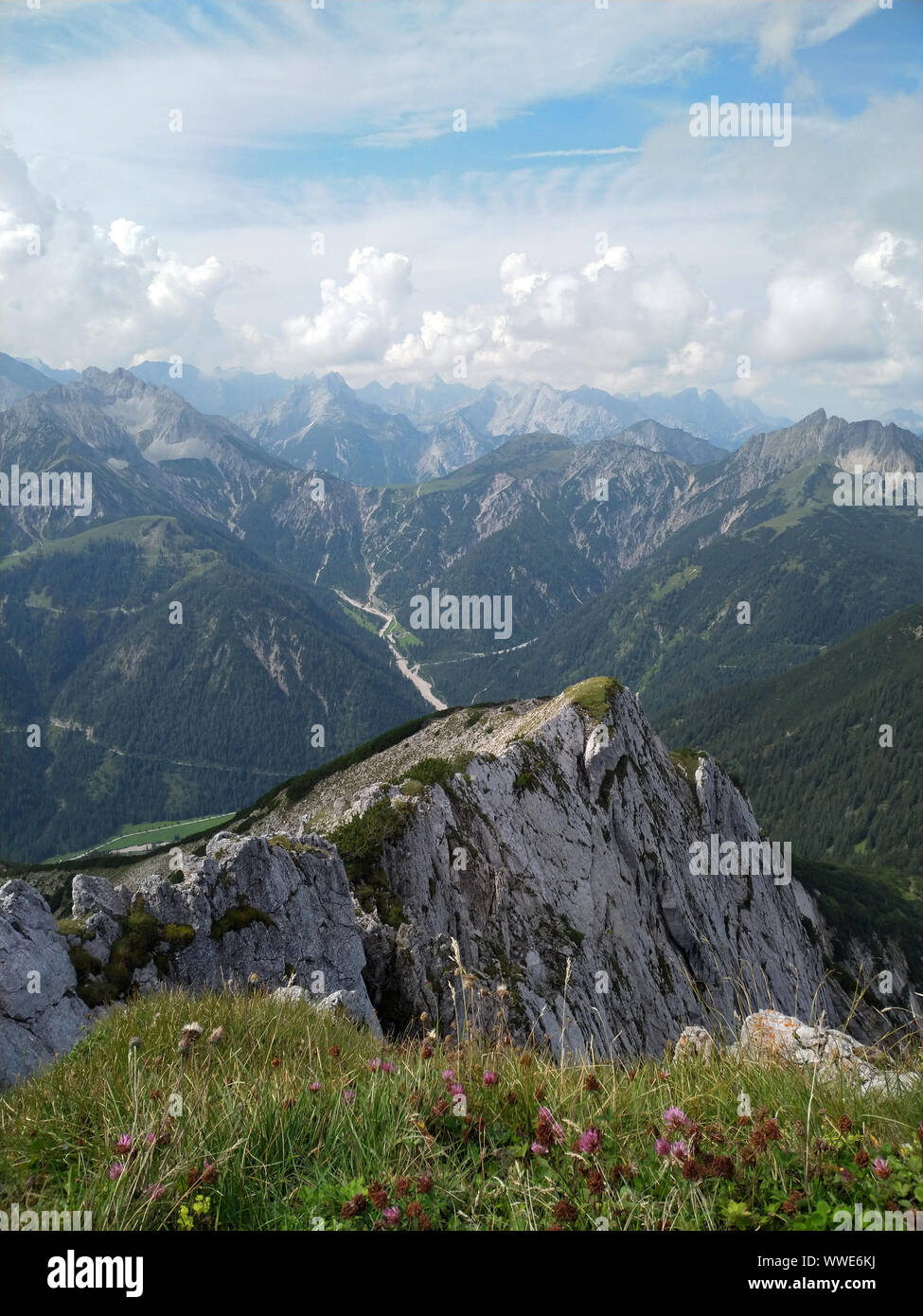 hiking on the Seebergspitze, a mountain in tyrol Stock Photo - Alamy