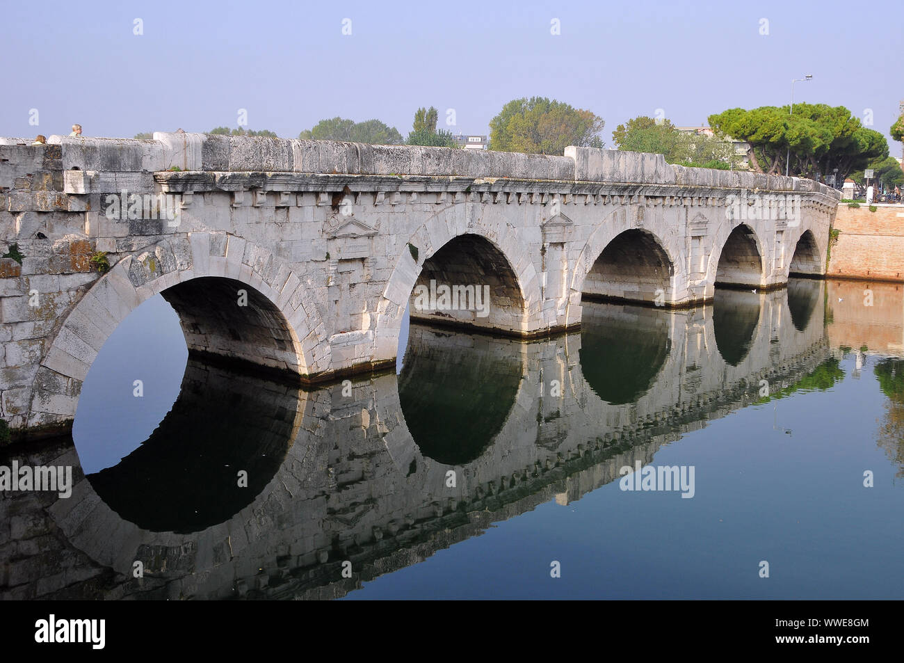 Tiberius Bridge, Ponte di Tiberio, Rimini, Italy, Europe Stock Photo ...