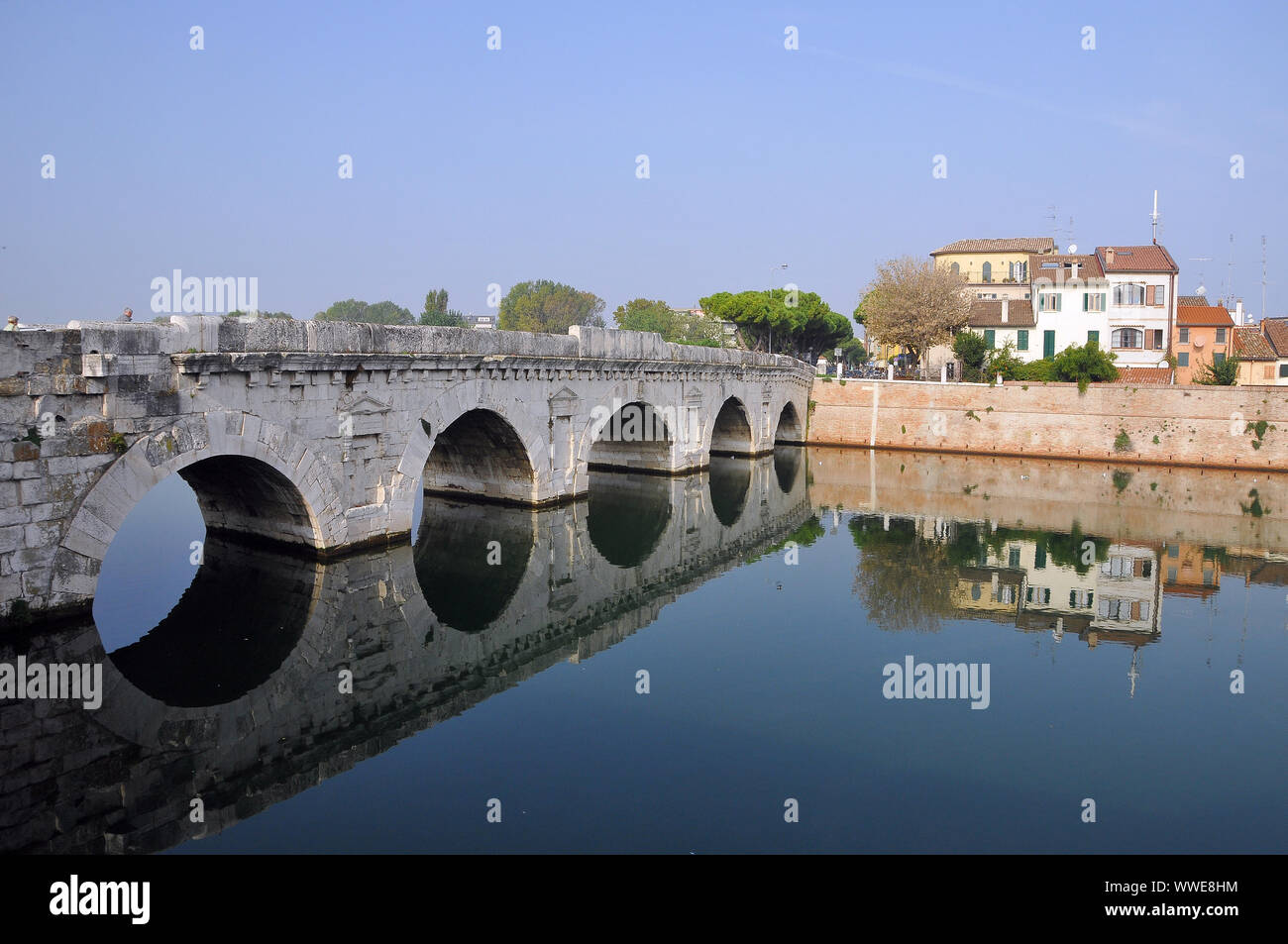 Tiberius Bridge, Ponte di Tiberio, Rimini, Italy, Europe Stock Photo ...