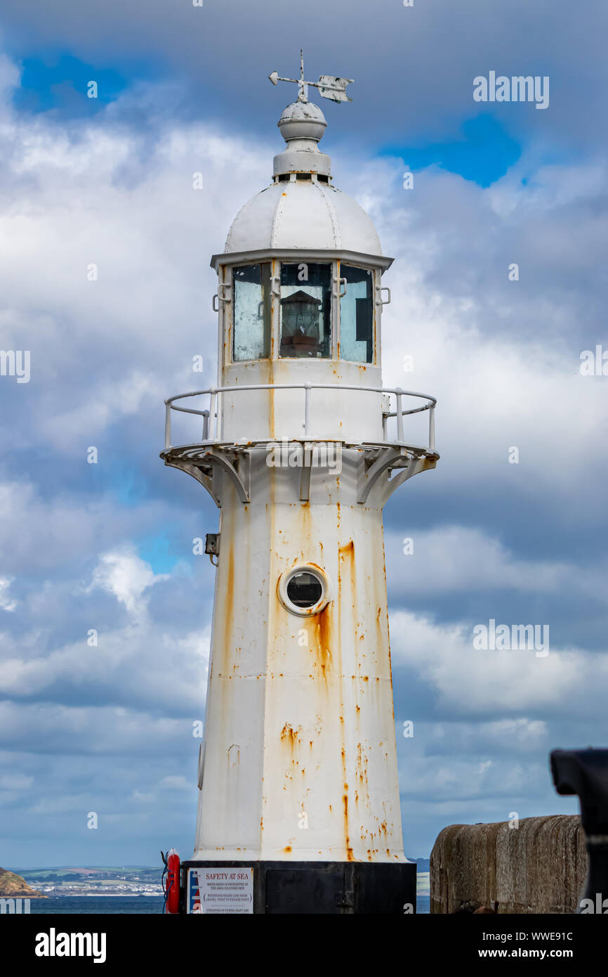 8 Metre High Hexagonal Lighthouse in Mevagissey ,Cornwall UK at the ...