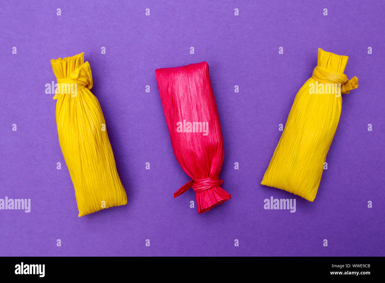 Colorful Candy Tamales in Mexico (Overhead Stock Photo - Alamy