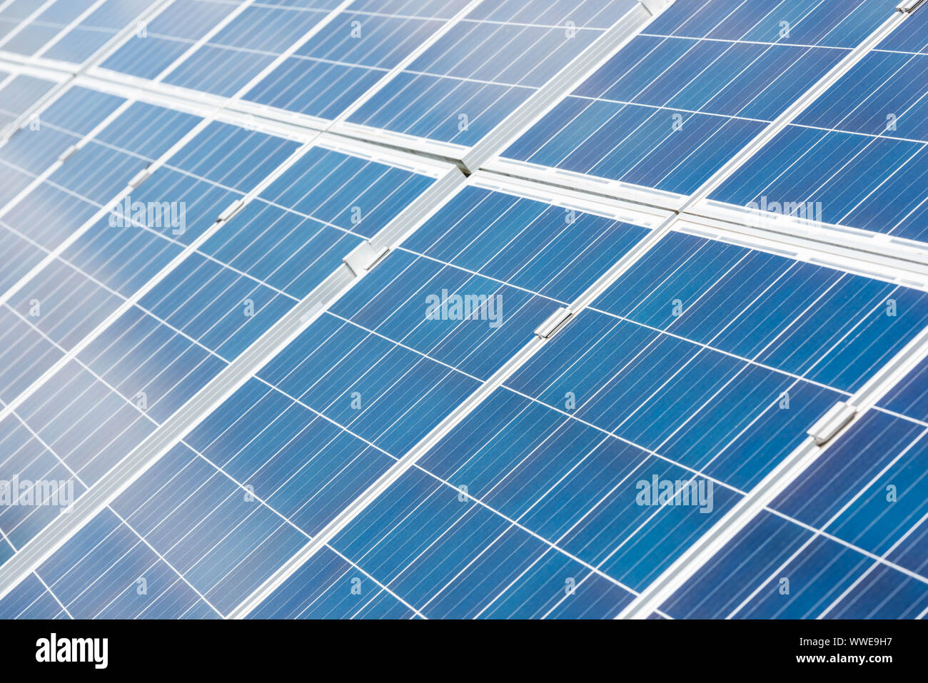 blue solar energy batteries with copy space outside Stock Photo - Alamy