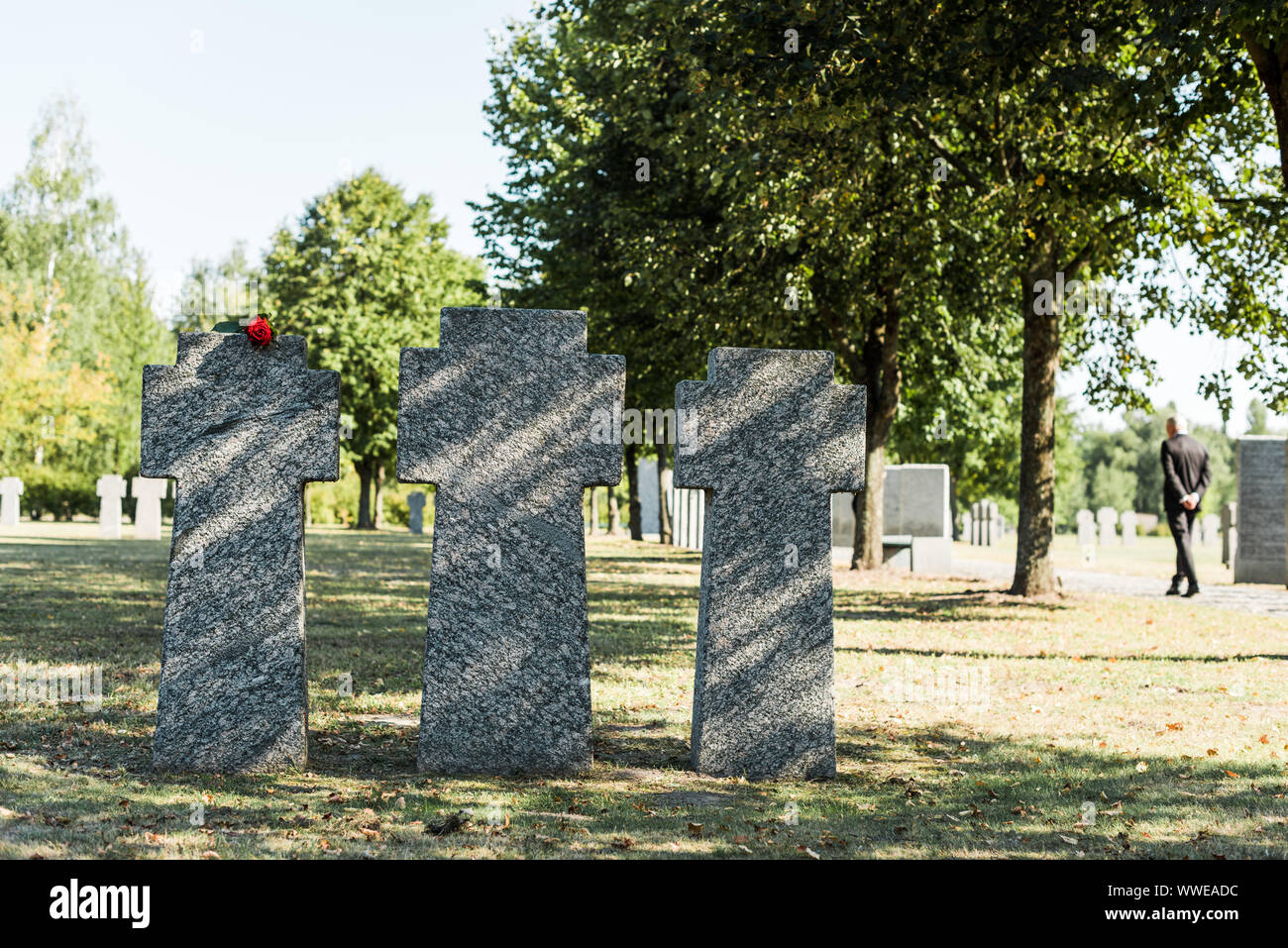 Man walking in cemetery hi-res stock photography and images - Alamy