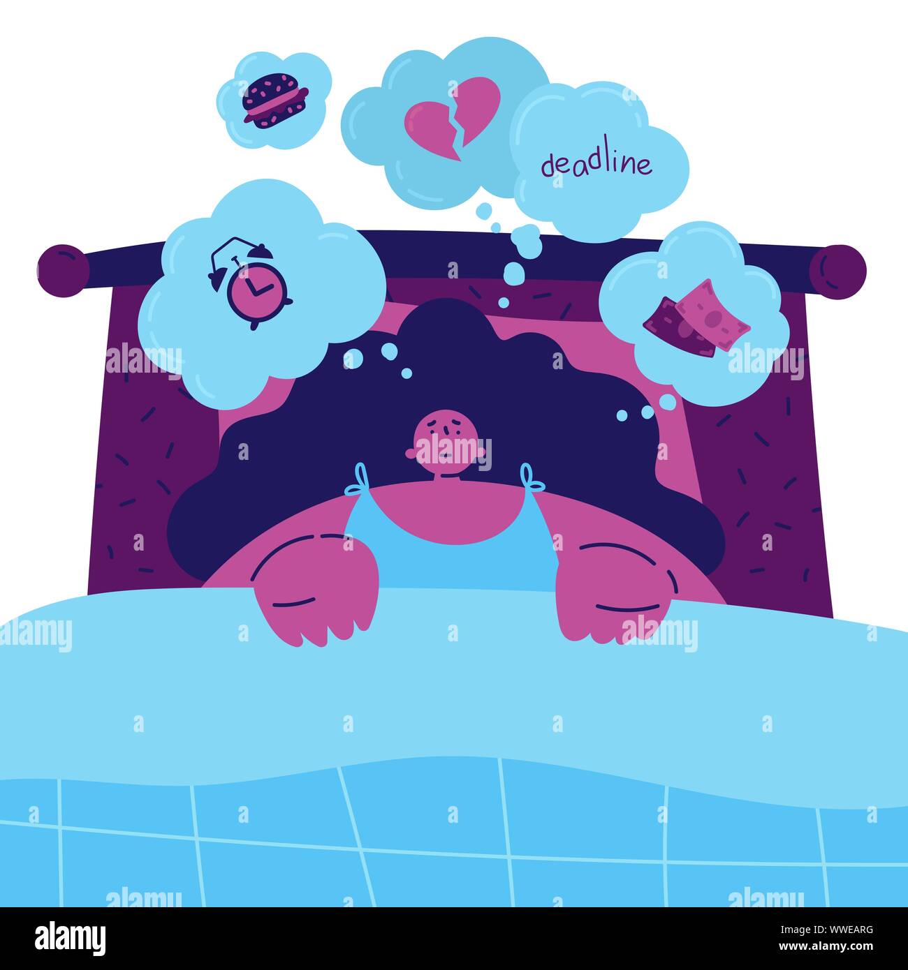 Young female person lying Stock Vector Images - Alamy