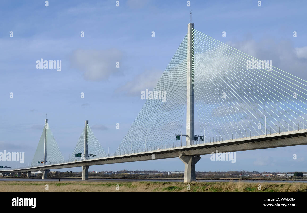 Mersey Gateway Bridge, River Mersey, UK Stock Photo - Alamy