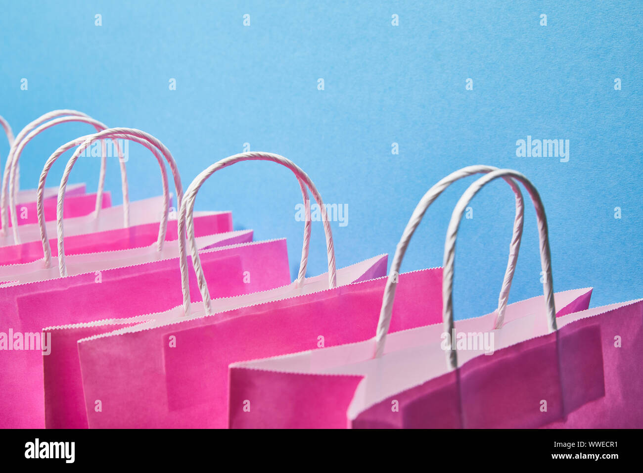 Pink and blue paper bags hi-res stock photography and images - Alamy