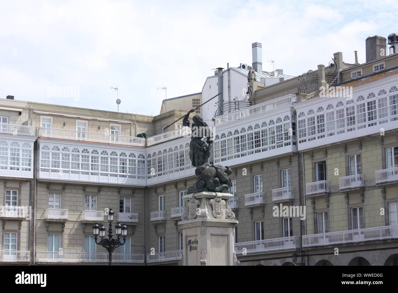 A Coruna - The Statue of Maria Pita in the Plaza Maria Pita Stock Photo ...