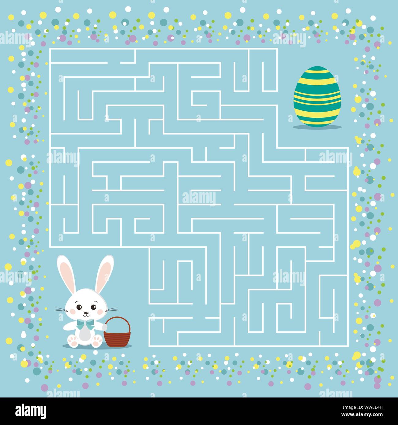 Maze easter game for the children with a labyrinth Stock Vector Image ...