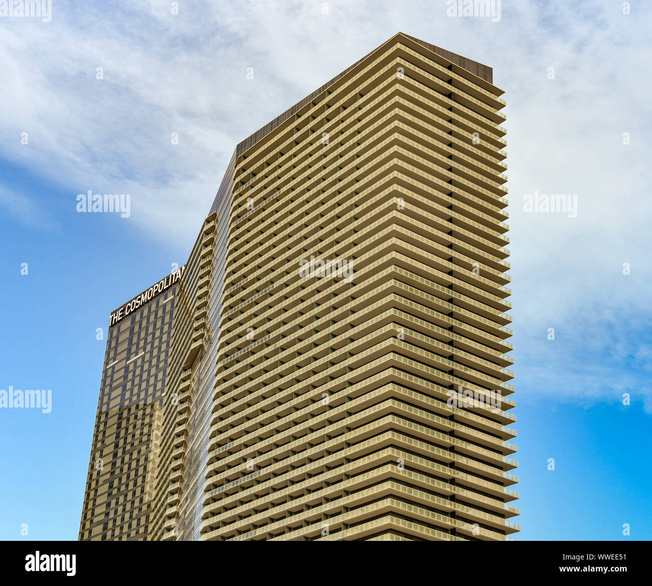 LAS VEGAS, NV, USA - FEBRUARY 2019: exterior of the Cosmopolitan Resort ...