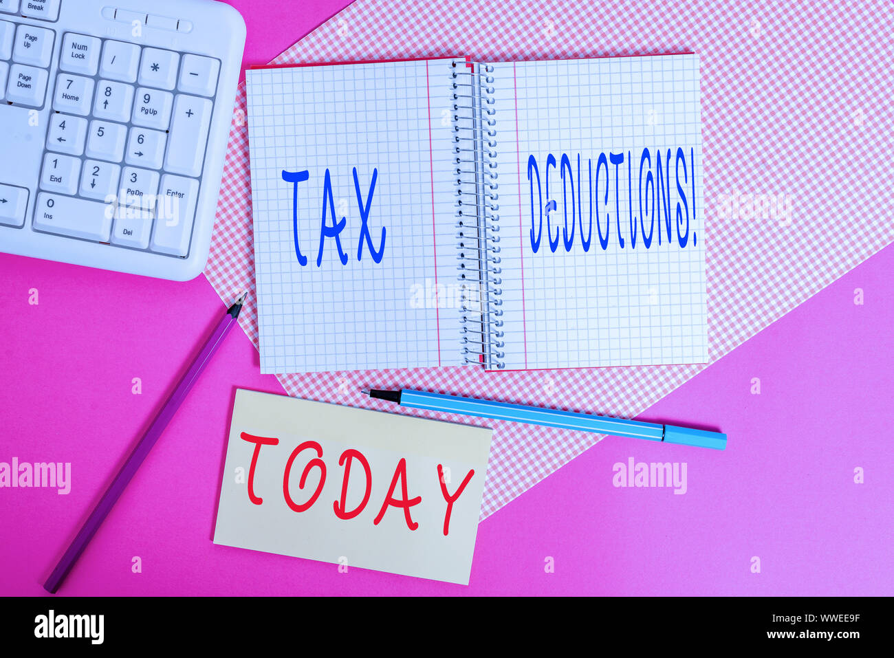 Text sign showing Tax Deductions. Business photo text reduction income ...