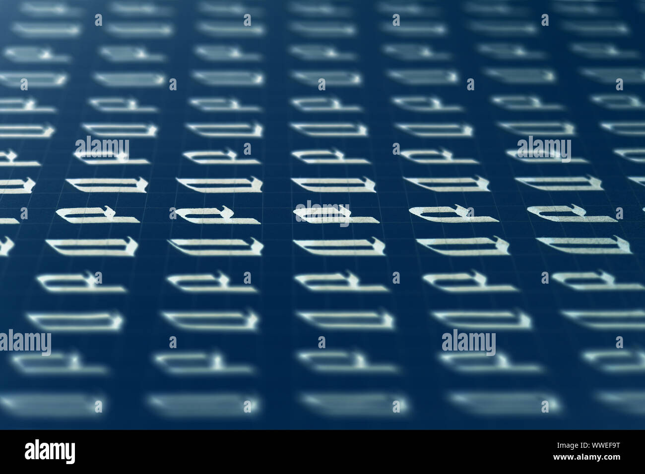 Blue background white lettering hi-res stock photography and images - Alamy
