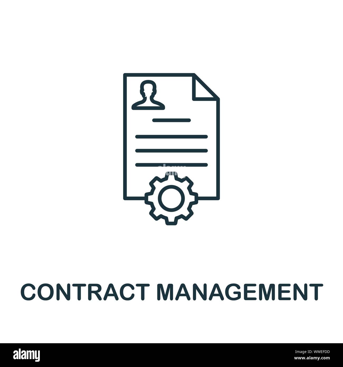 Contract Management Outline Icon Thin Line Concept Element From Crm