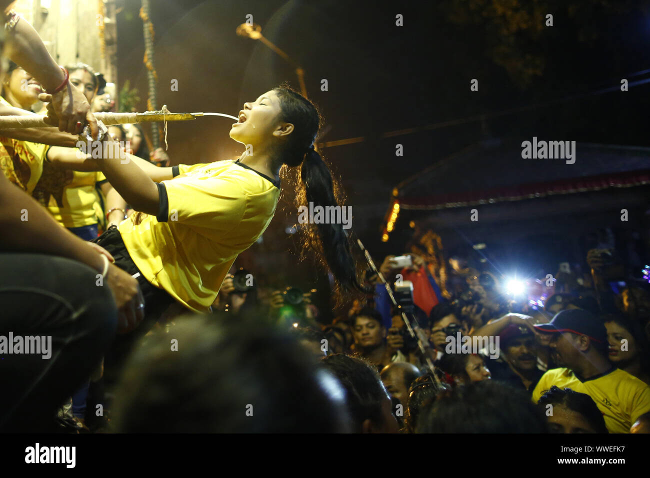 Kathmandu, Nepal. 15th Sep, 2019. Nepalese women drink homemade alcohol ...