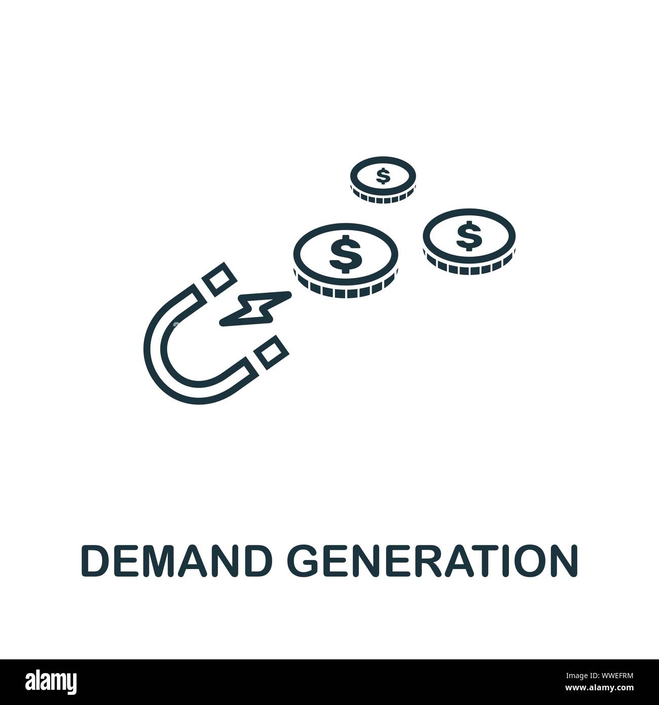 Demand Generation outline icon. Thin line concept element from crm ... Demand Generation outline icon. Thin line concept element from crm ...