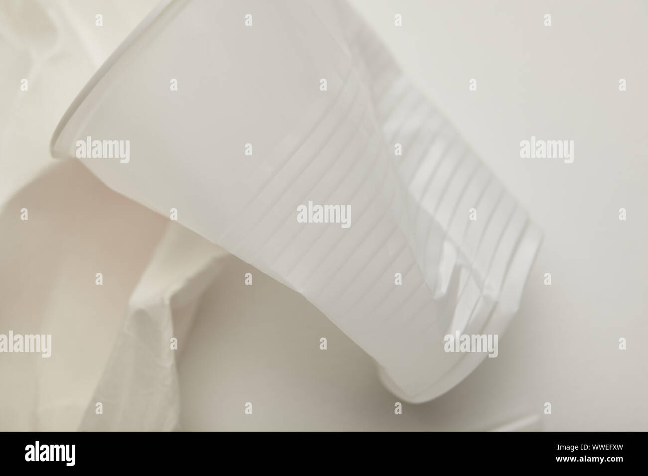 Crumpled plastic cup white hi-res stock photography and images - Alamy