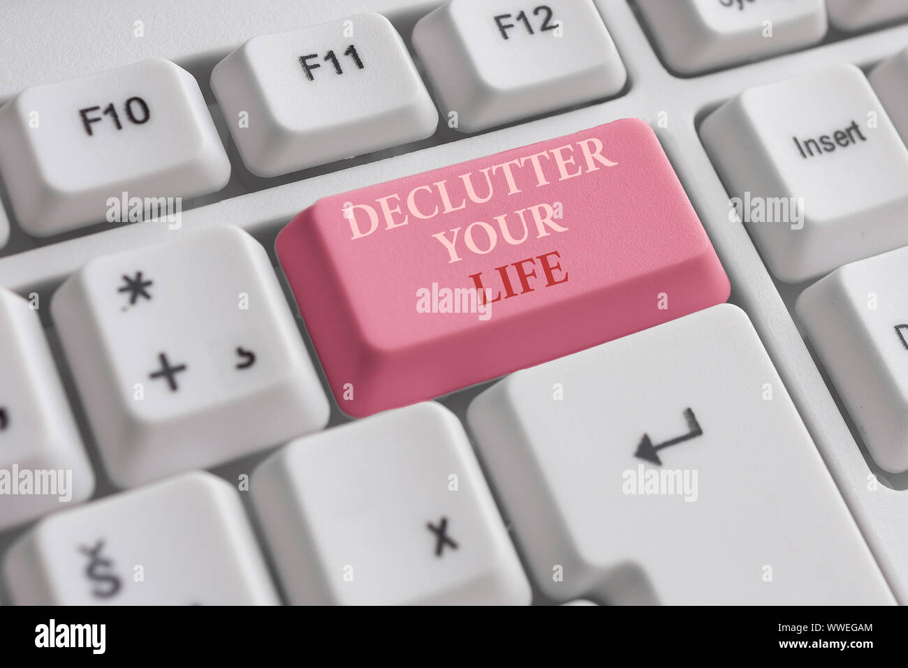 Text sign showing De Clutter Your Life. Business photo text remove ...