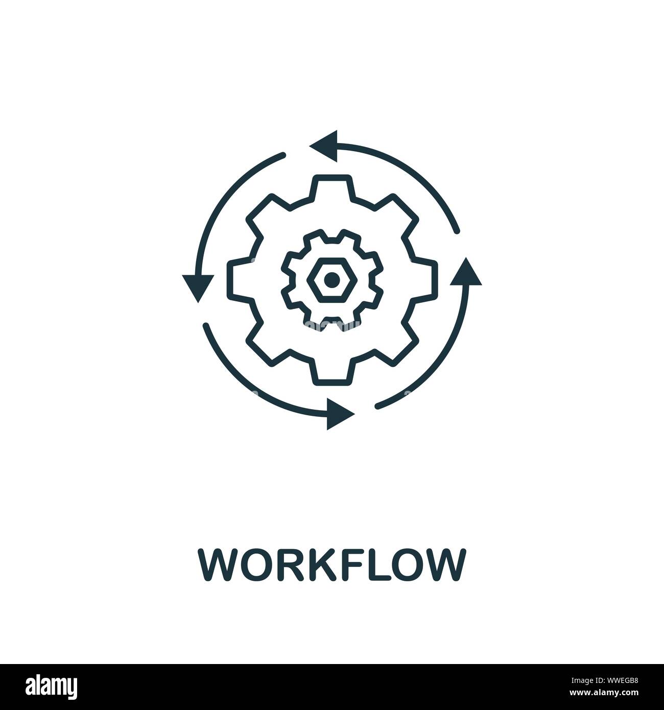 Workflow outline icon. Thin line concept element from crm icons ...