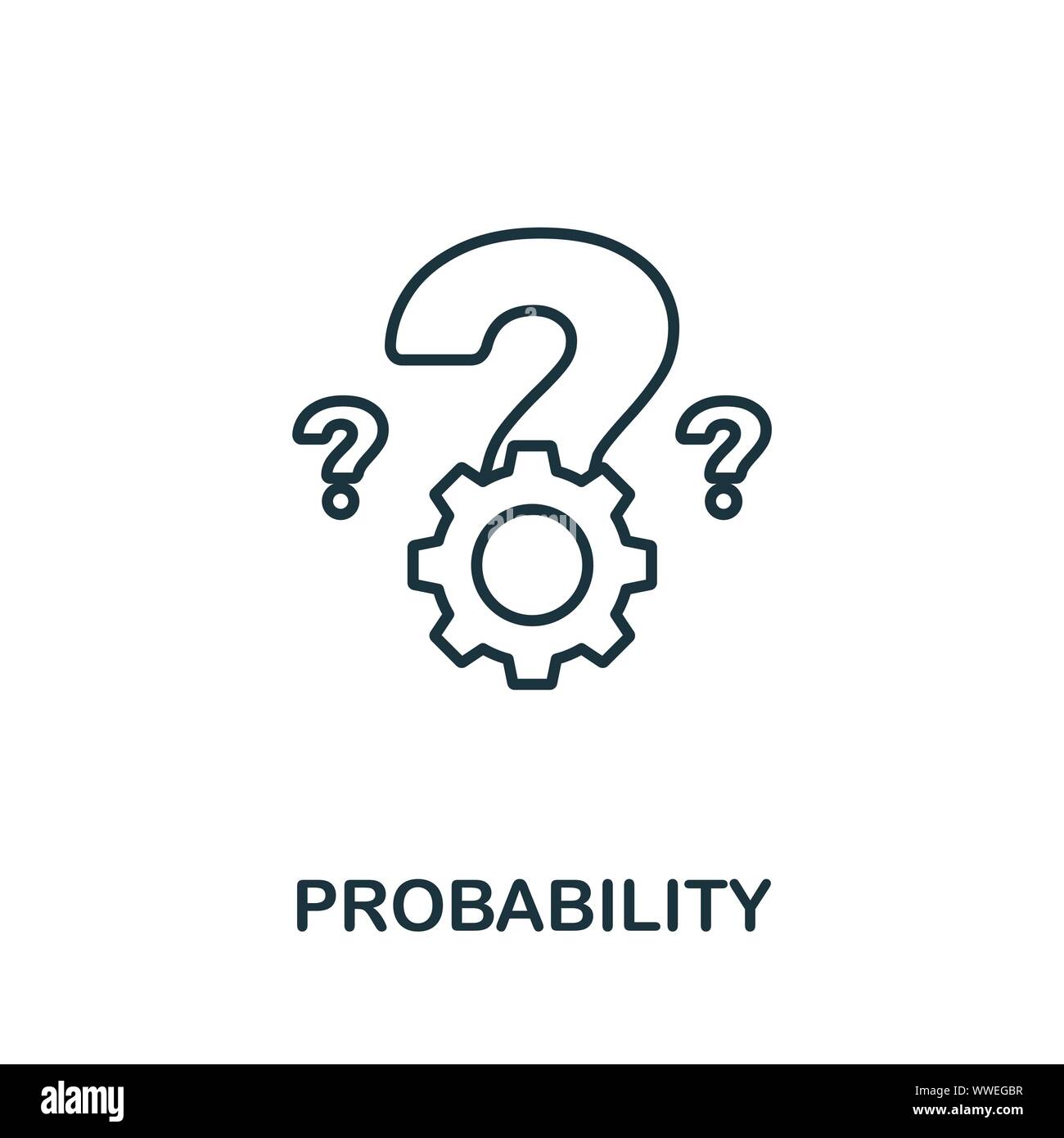 Probability outline icon. Thin line concept element from crm icons ...