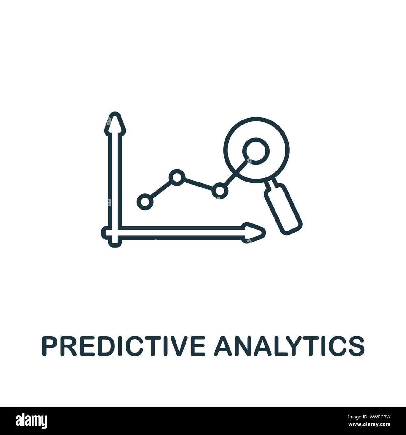 Predictive Analytics outline icon. Thin line concept element from crm ... Predictive Analytics outline icon. Thin line concept element from crm ...