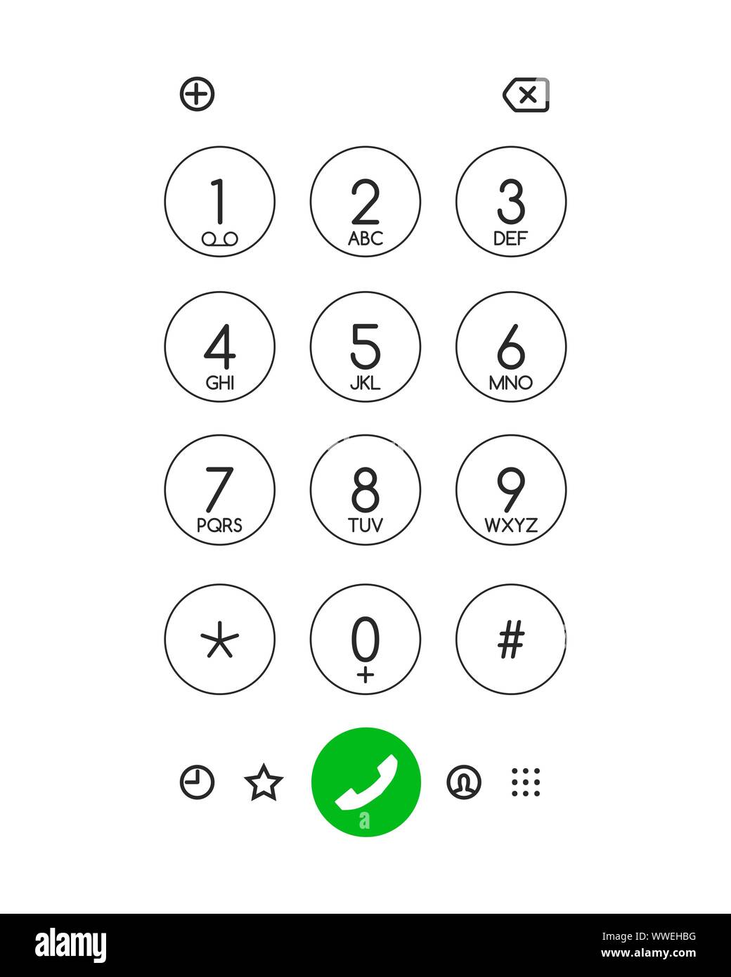 Call panel Stock Vector Images - Alamy